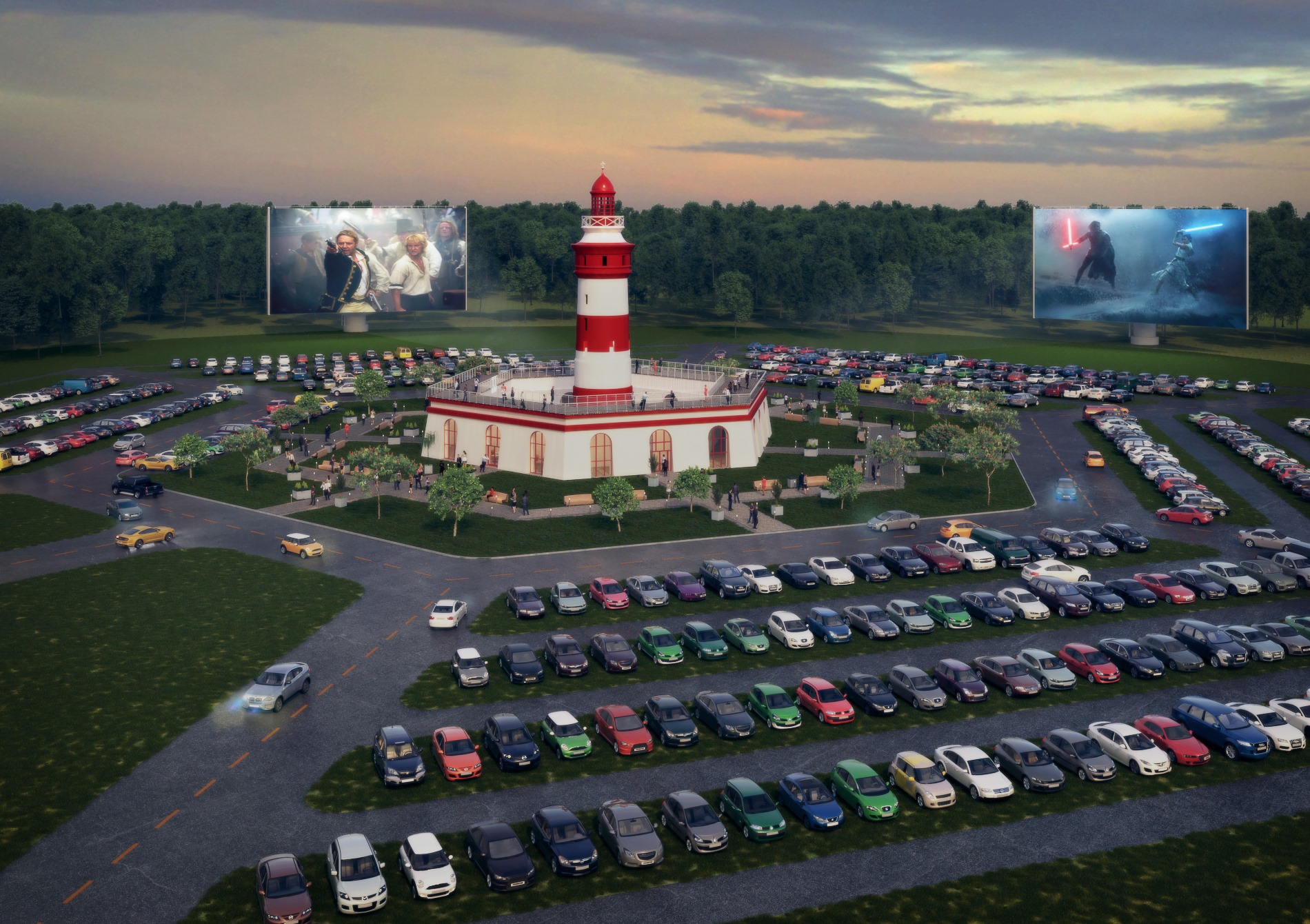 The Lighthouse 5 Drive-in Theatre in Eustis, Florida